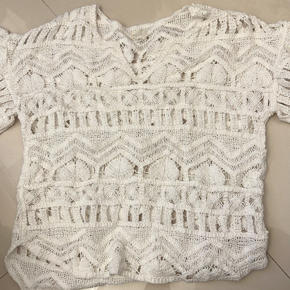 Tops | Crochet Short Sleeve Top | Poshmark